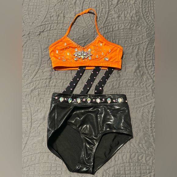 Weissman | Costumes | Weissman Orange And Black Dance Costume | Poshmark